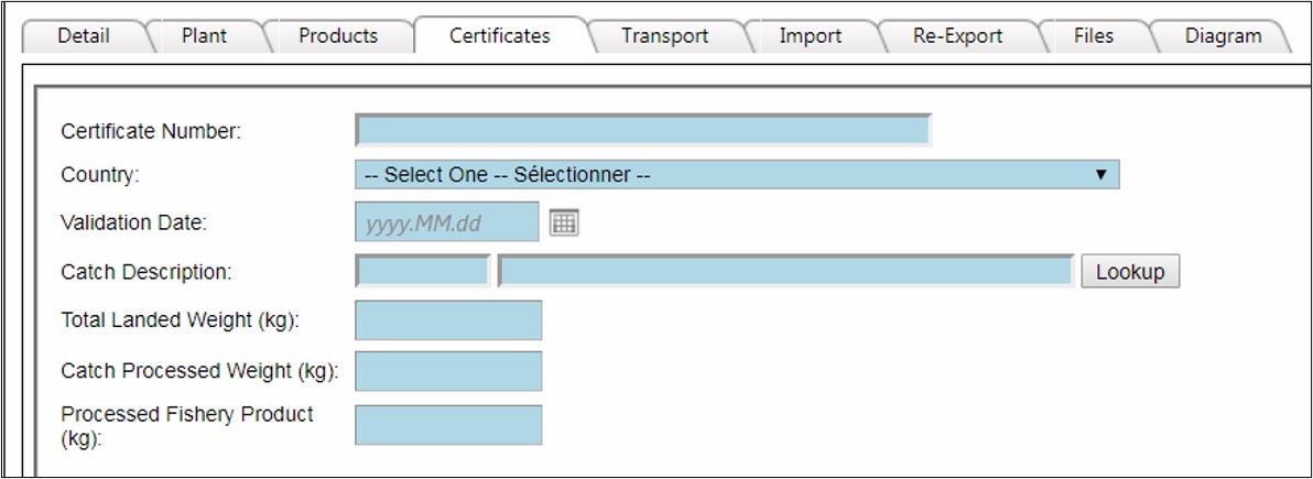 Certificates Tab